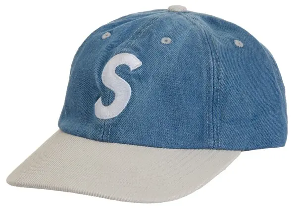 Supreme 2 Tone S Logo 6 Panel Cap - Washed Denim | Editorialist